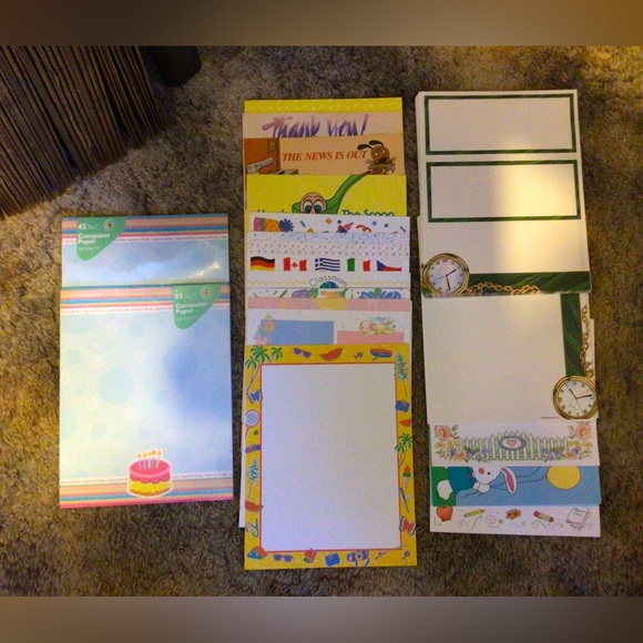 Office | Colorful Copy Paper With Fun Designs Over 20 Sheets | Poshmark